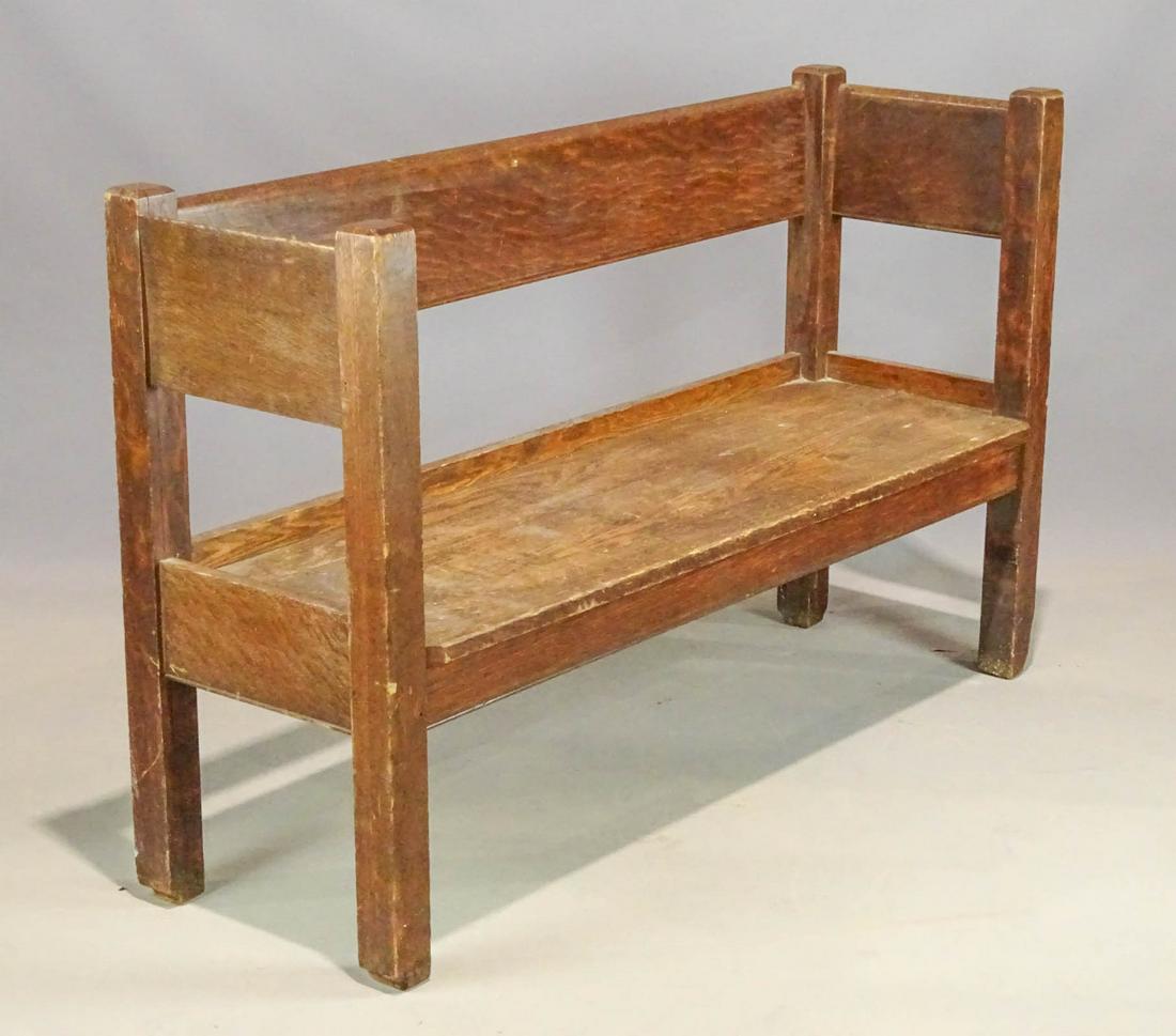 Mission Style Bench Auction