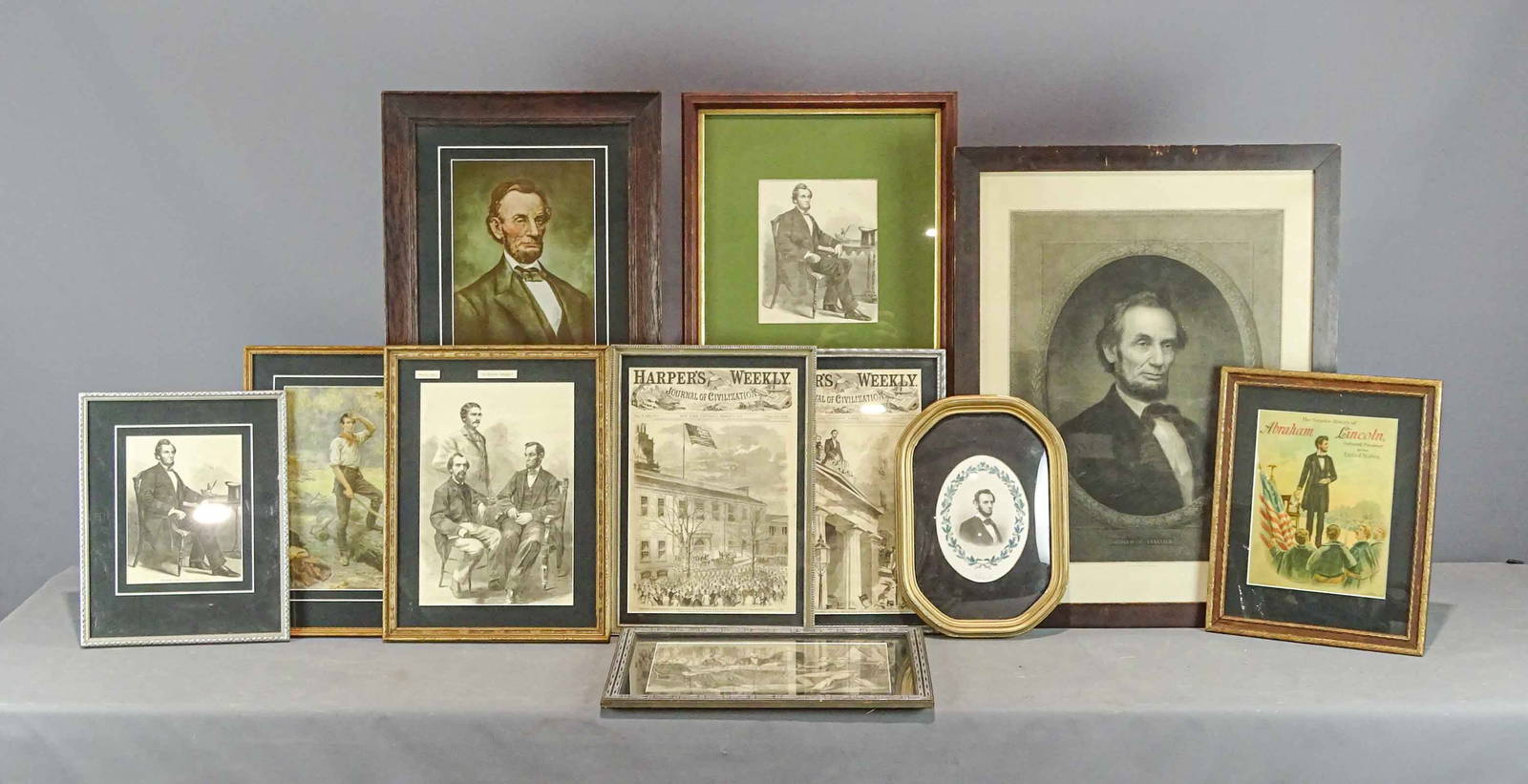 Abraham Lincoln Framed Lot Auction