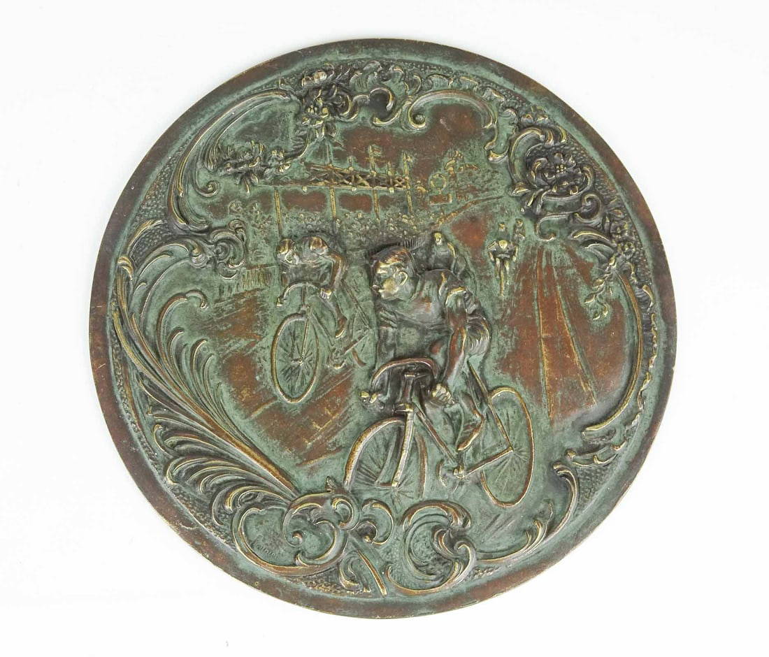 Cast Medallion With Safety Riders Auction