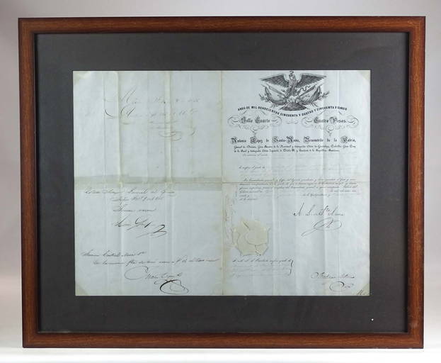 Mexican Autographed Historical Document