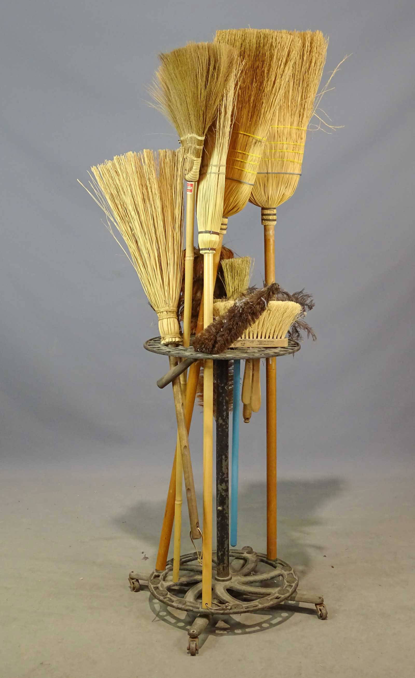 Early Iron Broom Holder Auction