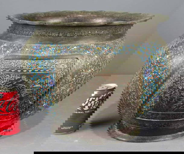 Asian Bronze Champleve Bowl
