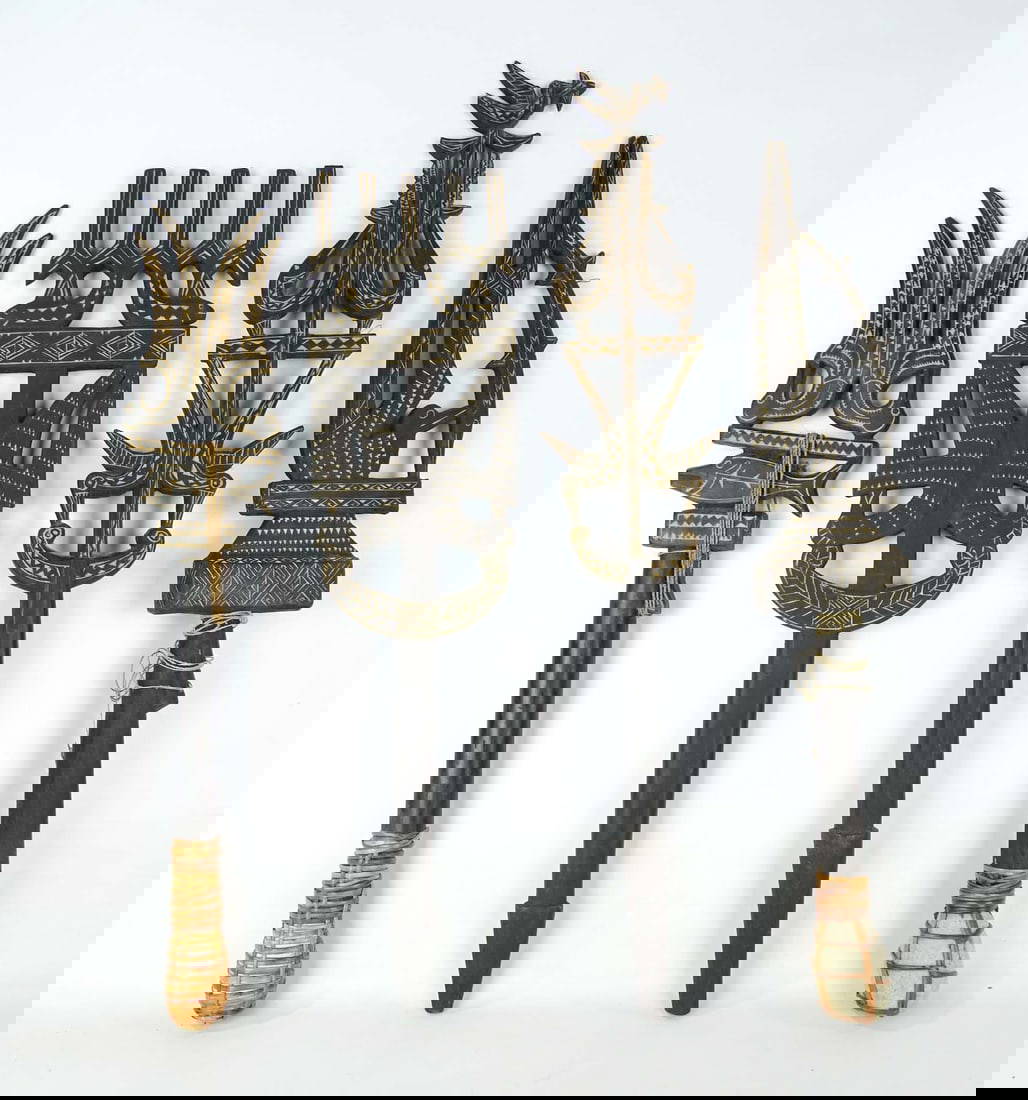 Solomon Island Dance Sticks Auction