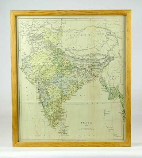 1874 Map Of India