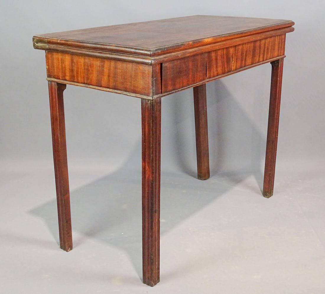 18th C. Chippendale Card Table Auction