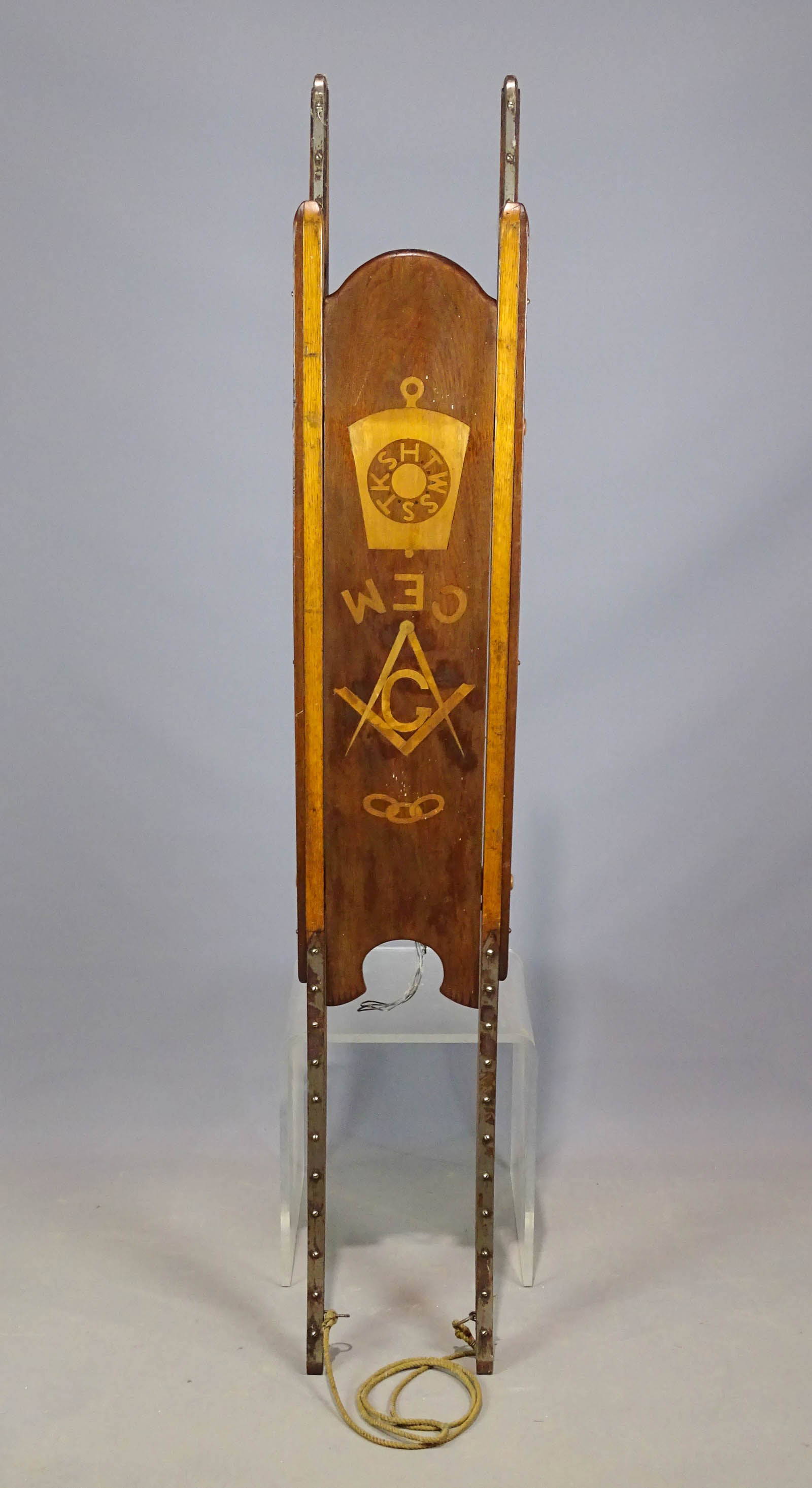 Folk Art Masonic Runner Sled Auction