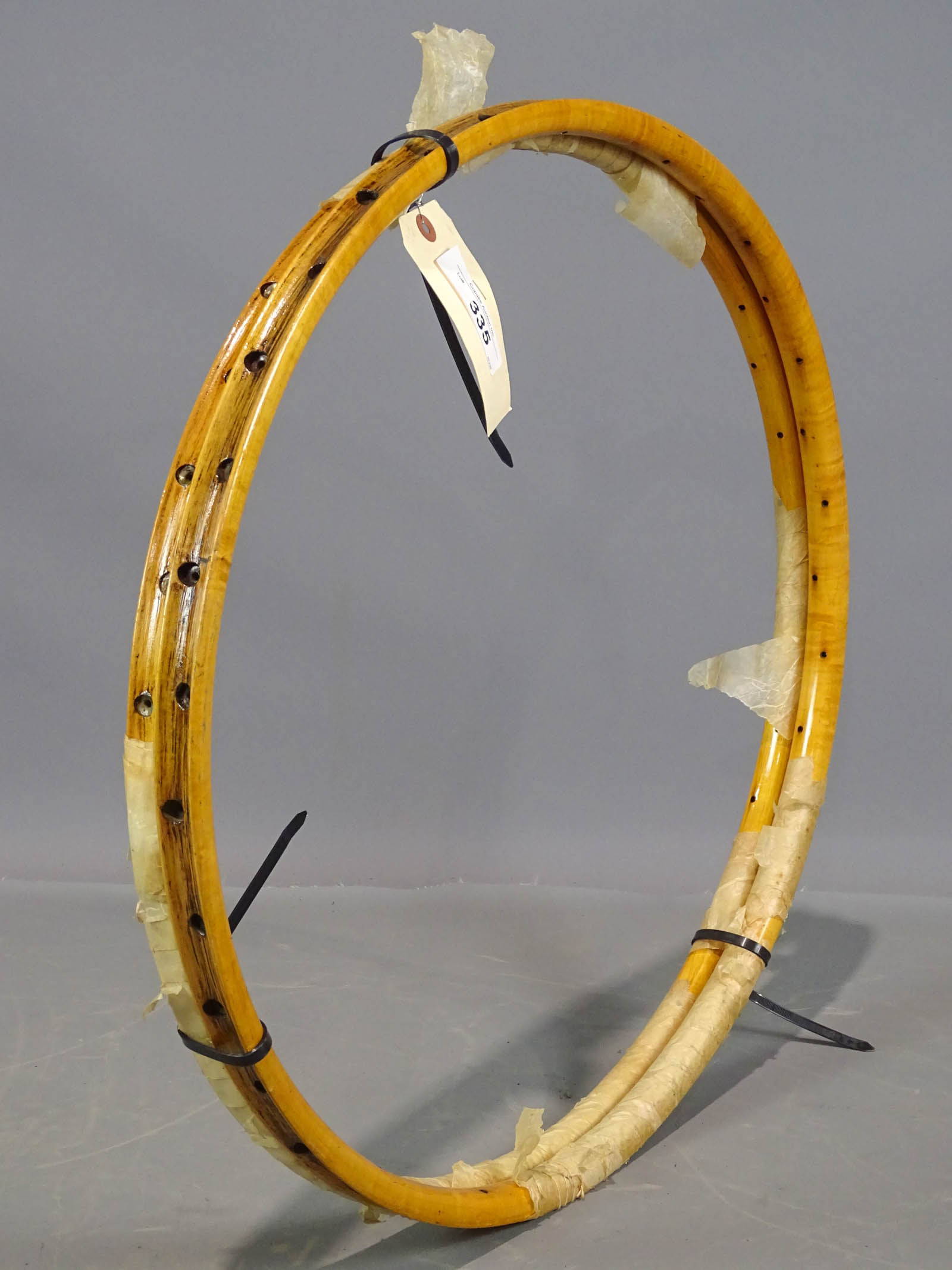 Pair Wooden Bicycle Rims With Tires Auction