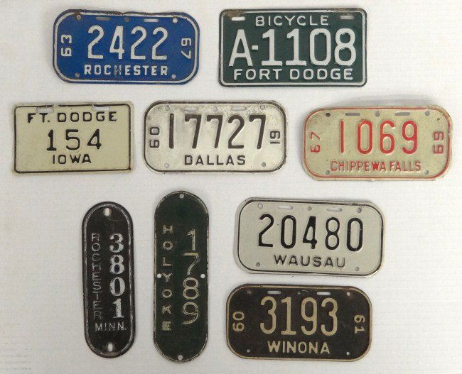 Bicycle License Plates/tags Lot