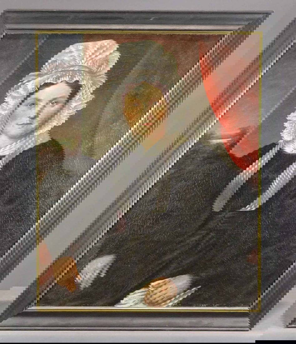 Painting: 19th C. Portrait Of A Woman Auction