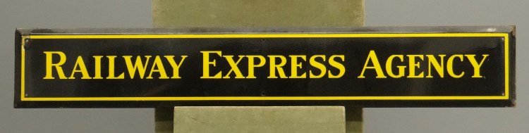 Railway Express Enameled Sign