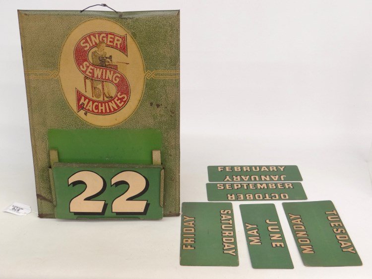 Singer Sewing Machine Calendar