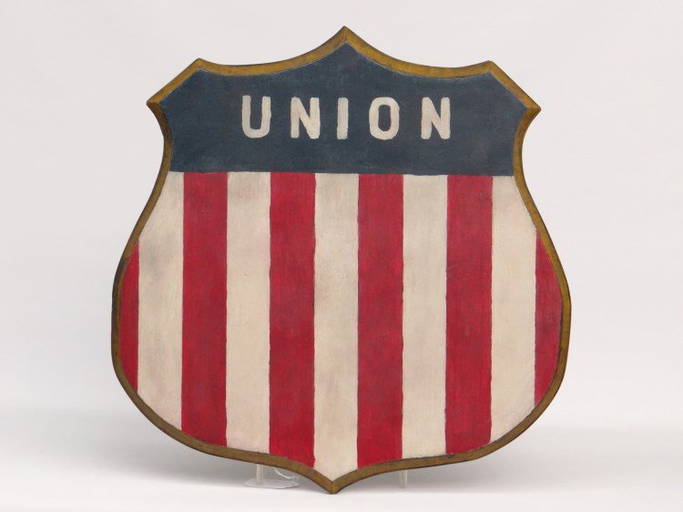 Patriotic "UNION" Shield Sign - Mar 21, 2015 | Copake Auction Inc. in NY