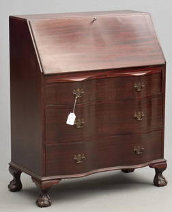 Early 20 C. Mahogony Governor Winthrop Desk