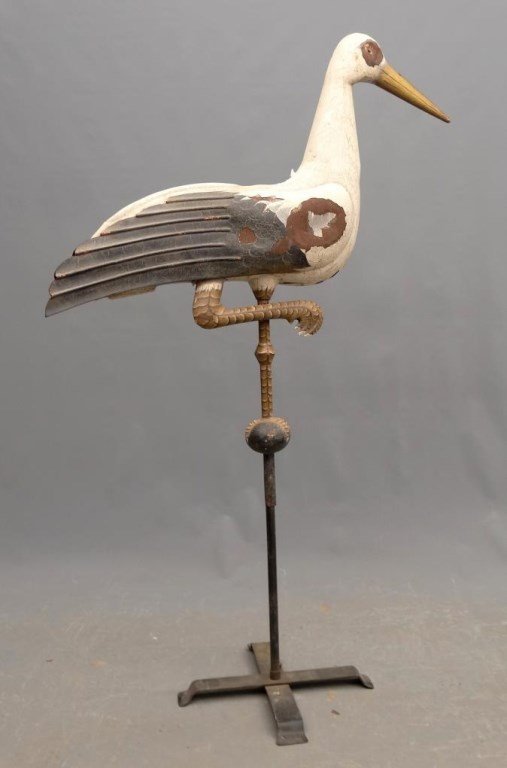 Metal Stork Figure