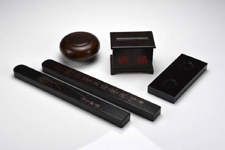 Chinese Wooden Scroll Weights