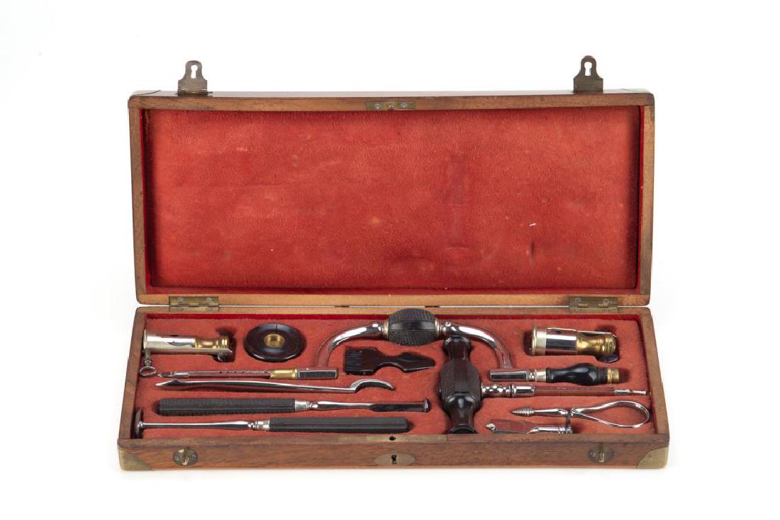 Cased surgeon's trepanning kit