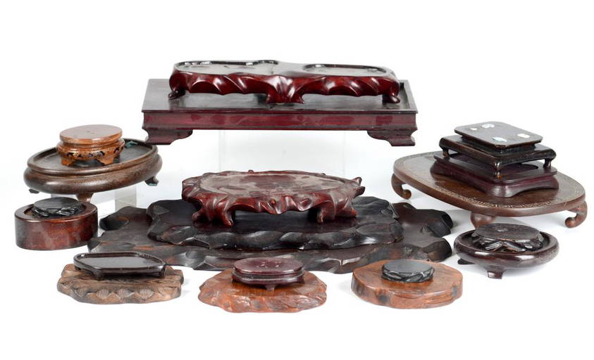 Eighteen Assorted Chinese Plateau Stands