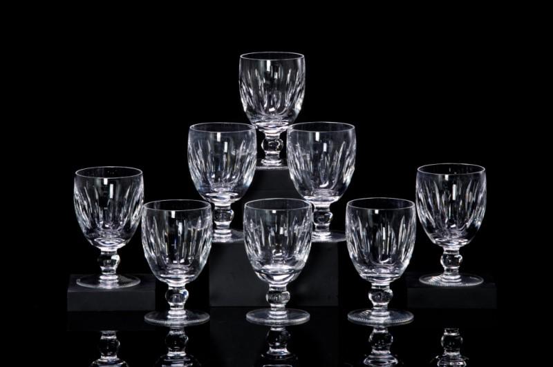 Set Of Eight Waterford Glass Water Goblets