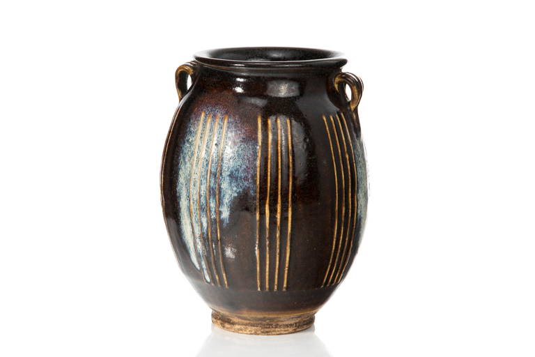 Song Style Lushan Ware Brown Glazed Pottery Jar