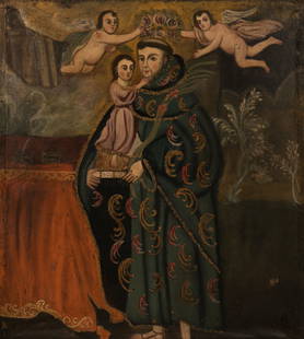 Painting, Cuzco School, 18th Century