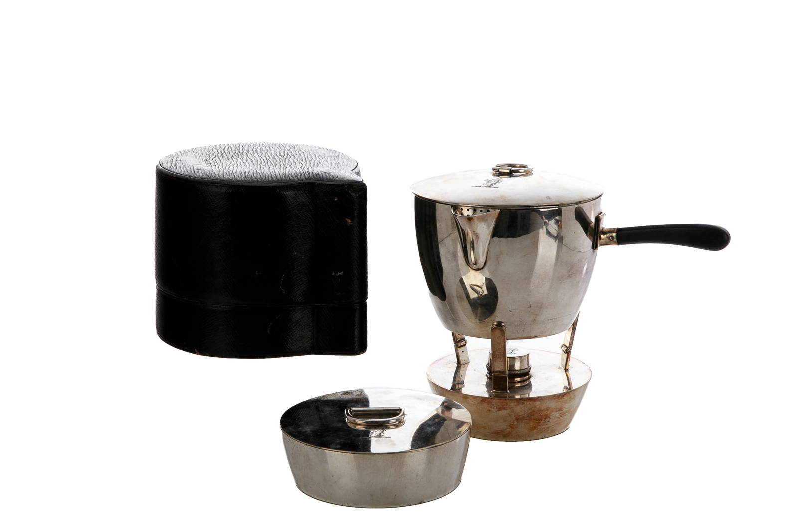 English Aethestic Silverplated Traveling Kettle Auction