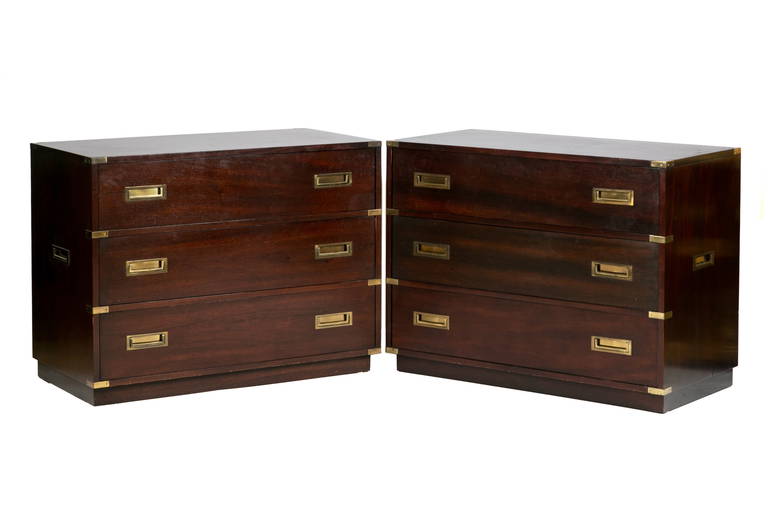 Pair Of Gibbard Campaign Style Chests