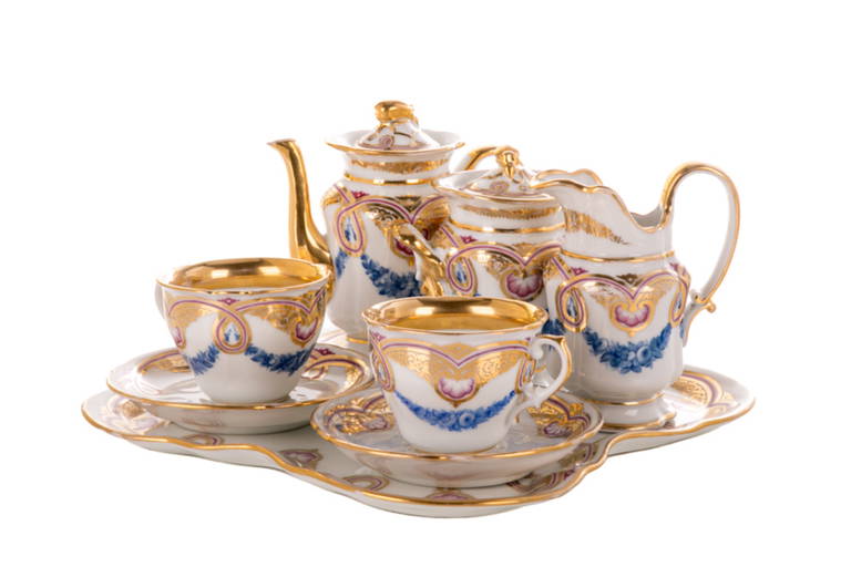 French Tete A Tete Porcelain Tea Set