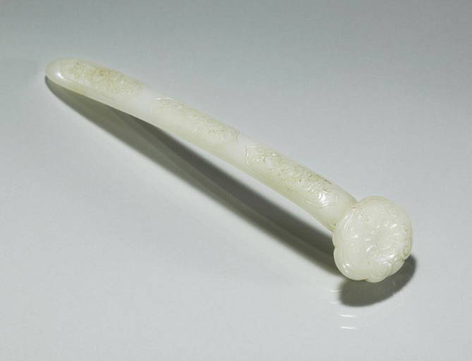 Chinese Carved Jade Hair Pin
