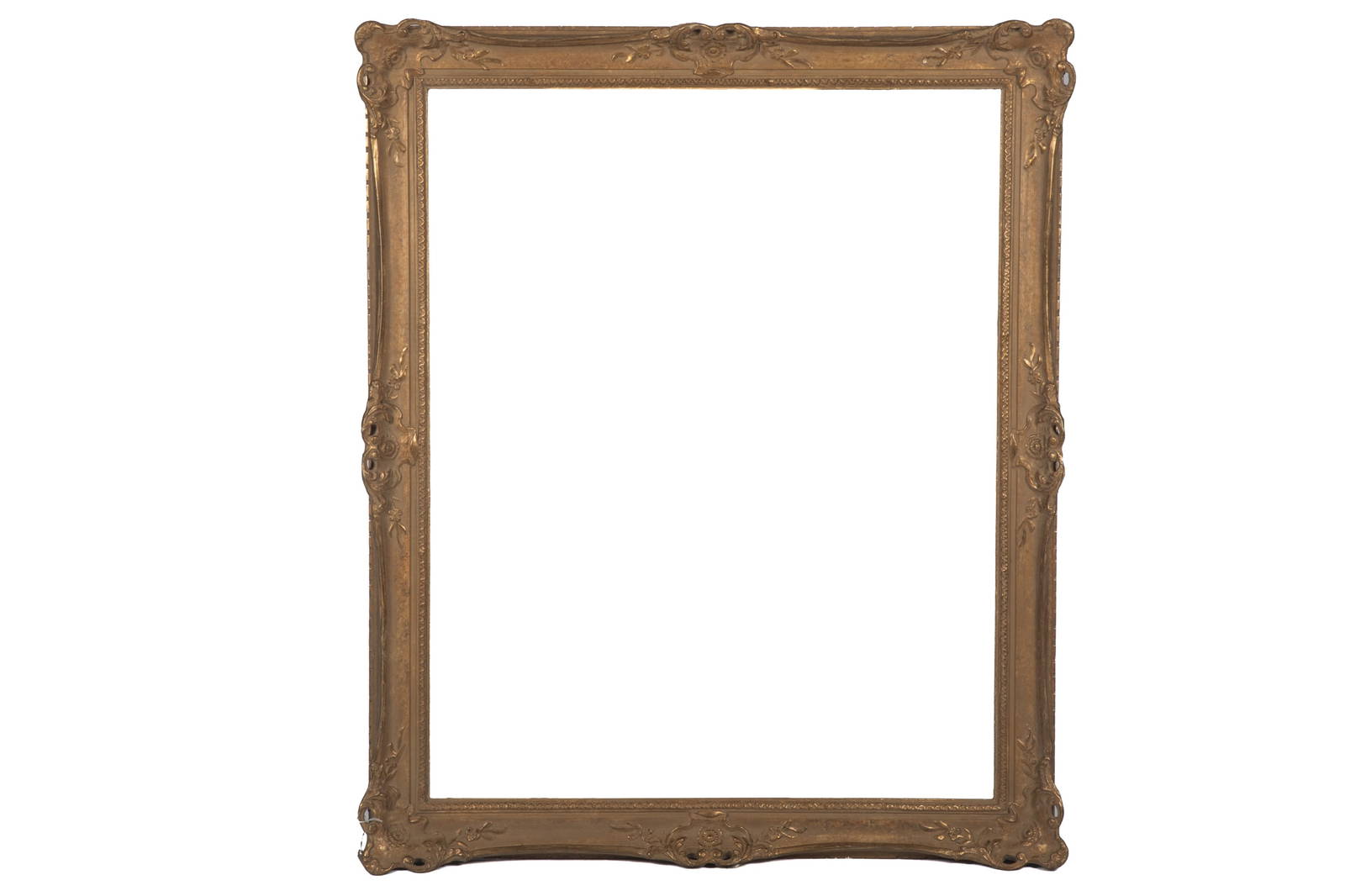 Hand-carved Metal Leaf Frame, 20th C Auction