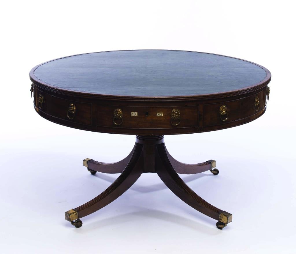 A RARE GEORGIAN MAHOGANY RENT TABLE