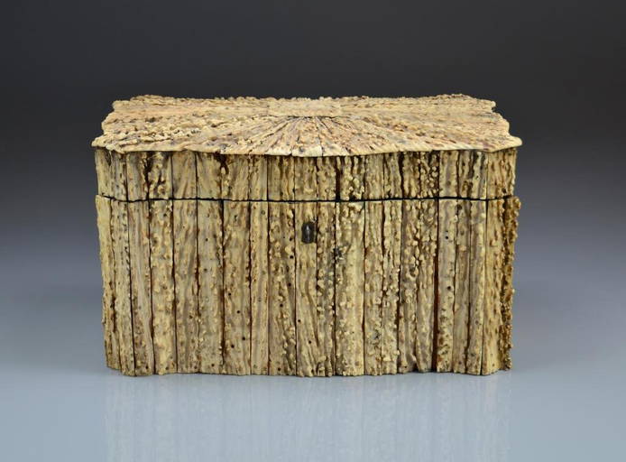 Anglo Indian Antler Horn Tea Caddy