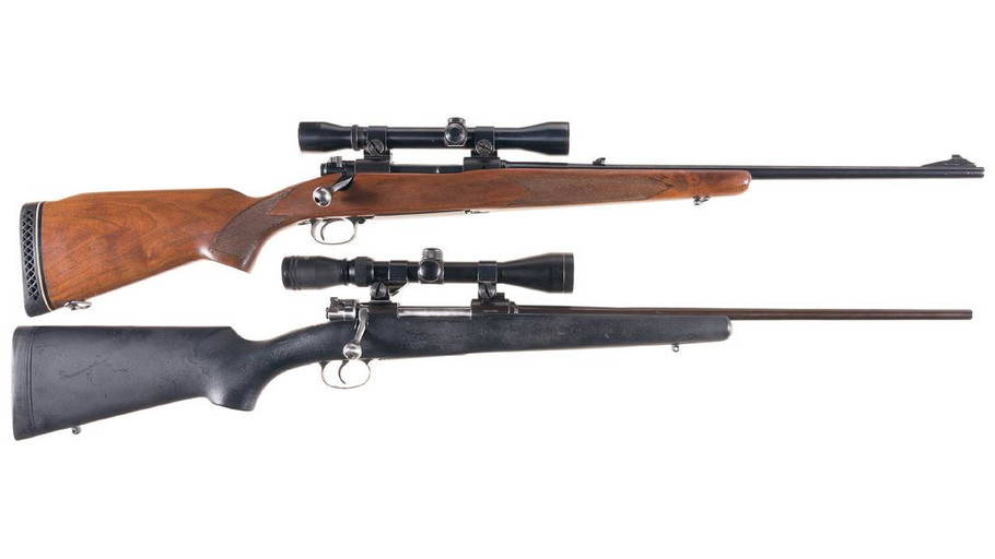 Two Scoped Bolt Action Rifles