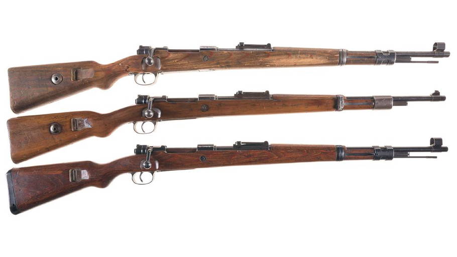 Three German Military Mauser Bolt Action Rifles