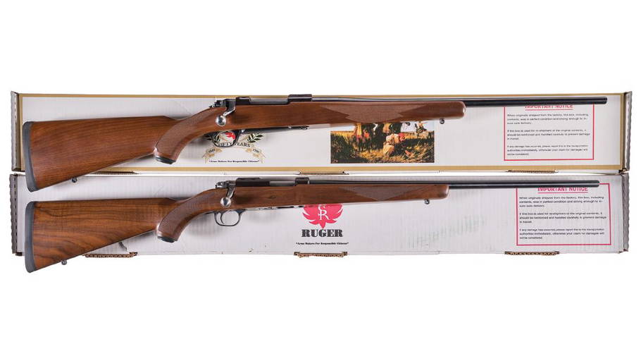Two Boxed Ruger Bolt Action Rifles
