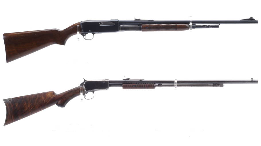 Two Slide Action Rifles