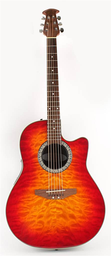 An Ovation OP20 preamp acoustic guitar, model no.