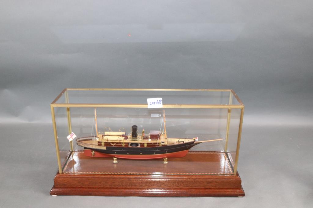 Steam Yacht Venetia Mounted Into Case