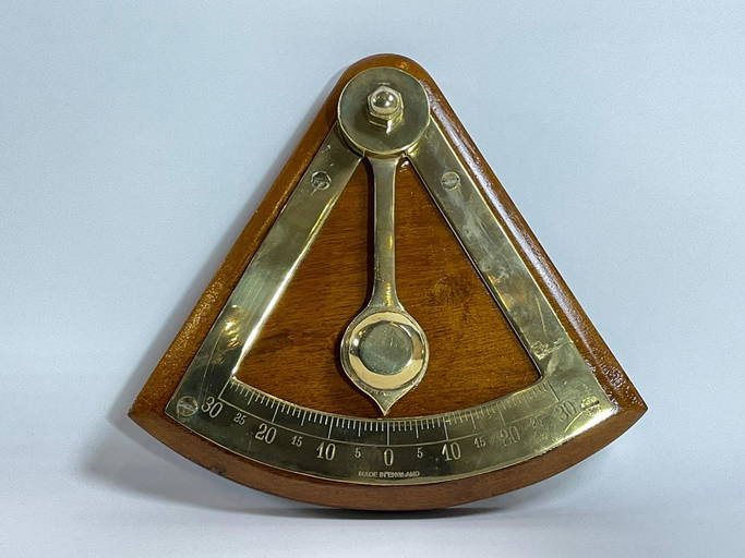 Solid Brass Ships Clinometer On Board