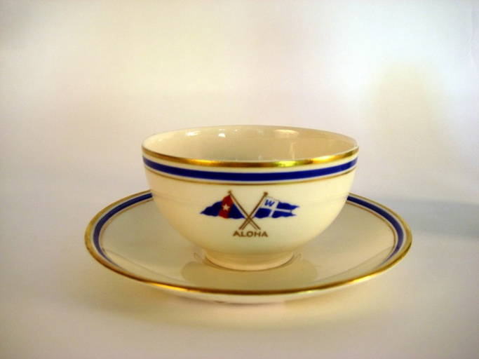 Three Pieces Of Aloha China From An Eastern Yacht