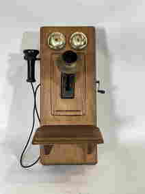 ANTIQUE OAK CASED CRANK TELEPHONE, CHICAGO - Oct 23, 2011 | Austin ...