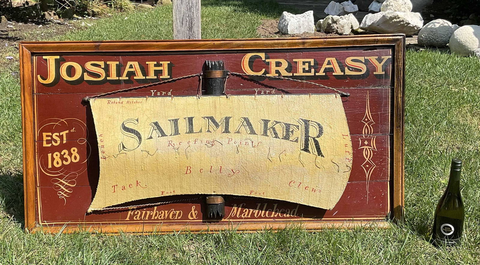 Nautical Wood Trade Sign For Sailmaker Auction