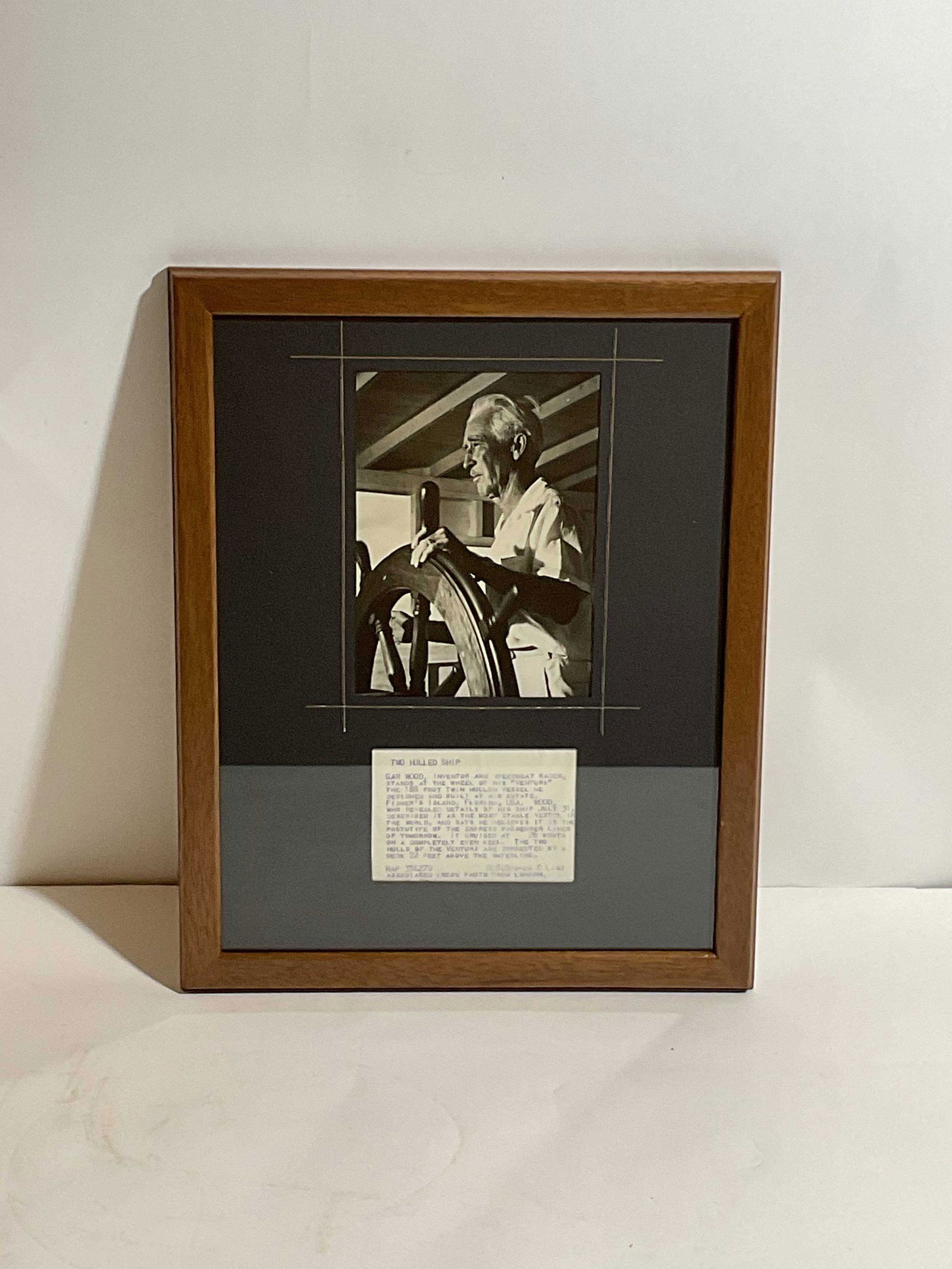 Photograph Of Boatbuilder Gar Wood Auction