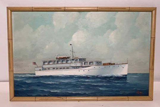 Yacht Painting By Joe Selby 1954 Auction