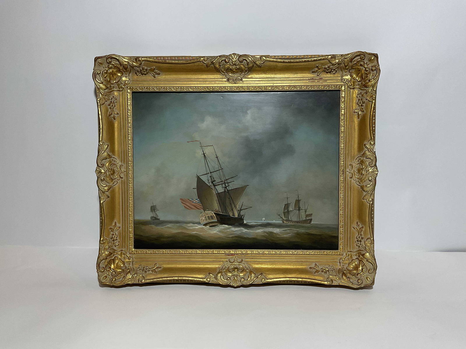 Louis Dodd Painting Of English Royal Navy Vessels Auction