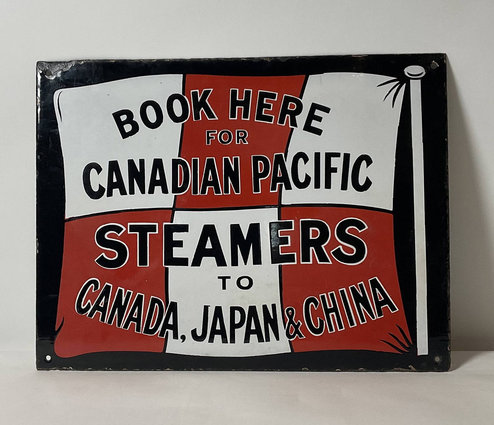 Canadian Pacific Steamship Lines Enamel Sign Auction