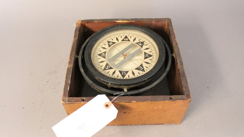 Boxed drycard compass by Dirigo - Apr 06, 2014 | Boston Harbor Auctions ...