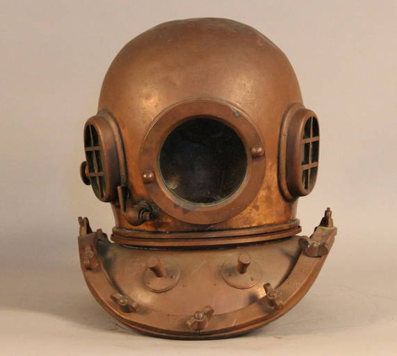 Solid Copper Deep Sea Diver’s Helmet