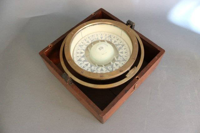 Antique Ship's Compass By Ritchie