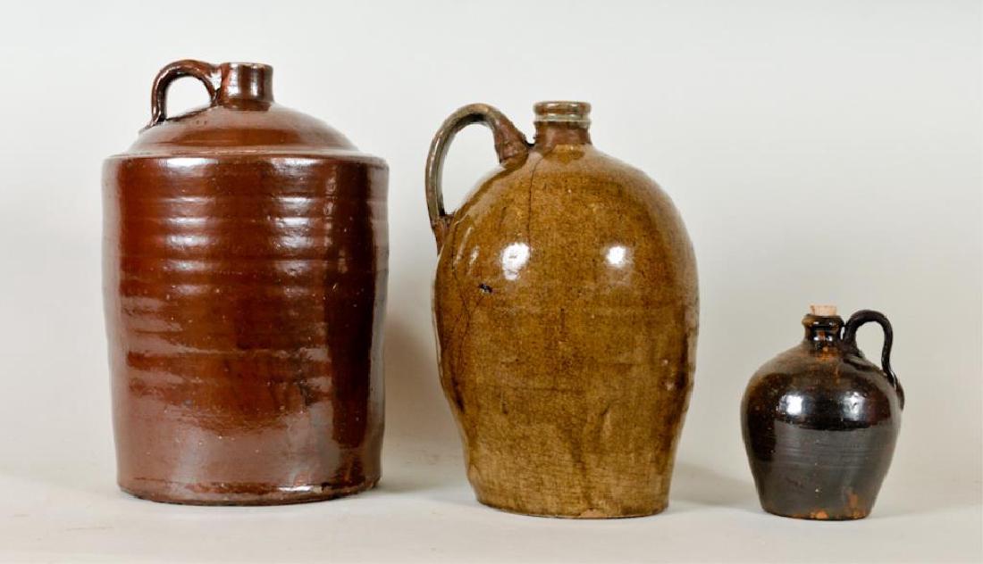 2 Southern Stoneware Jugs & Stacker Jug