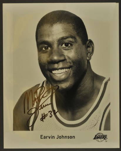 Signed Magic Johnson Photo